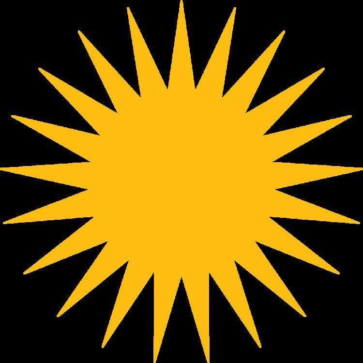 Was ist der unterschied dieser zwei kurdischen Symbole? (Sonne, Kurden ...