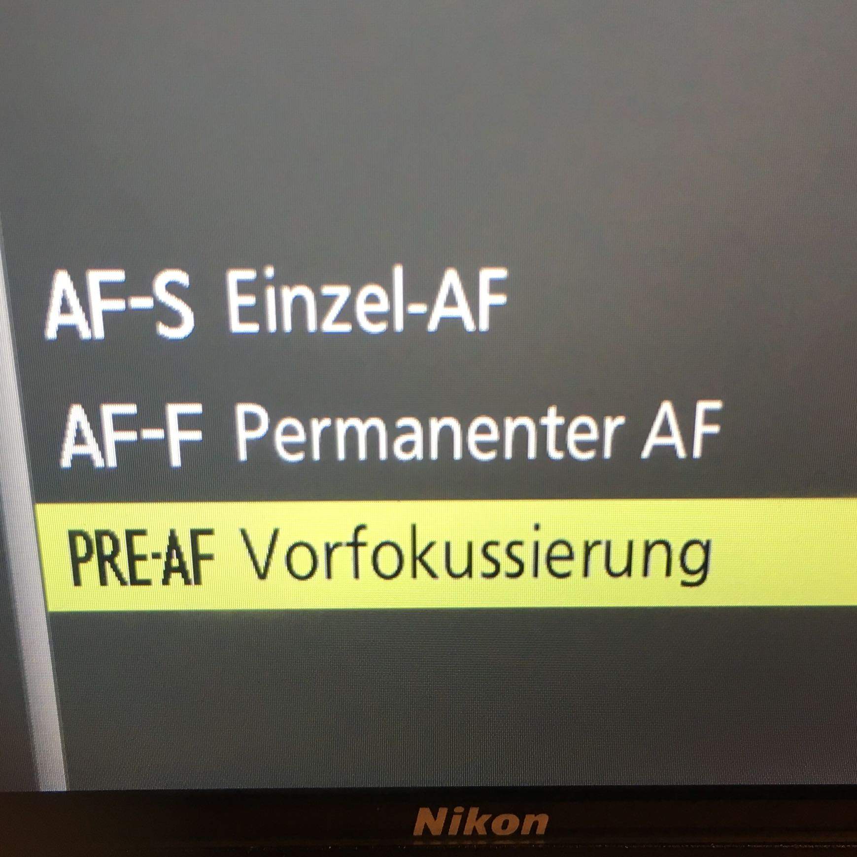 Was ist der Unterschied zwischen AF-S | AF-F | PRE-AF? (Kamera, Foto ...