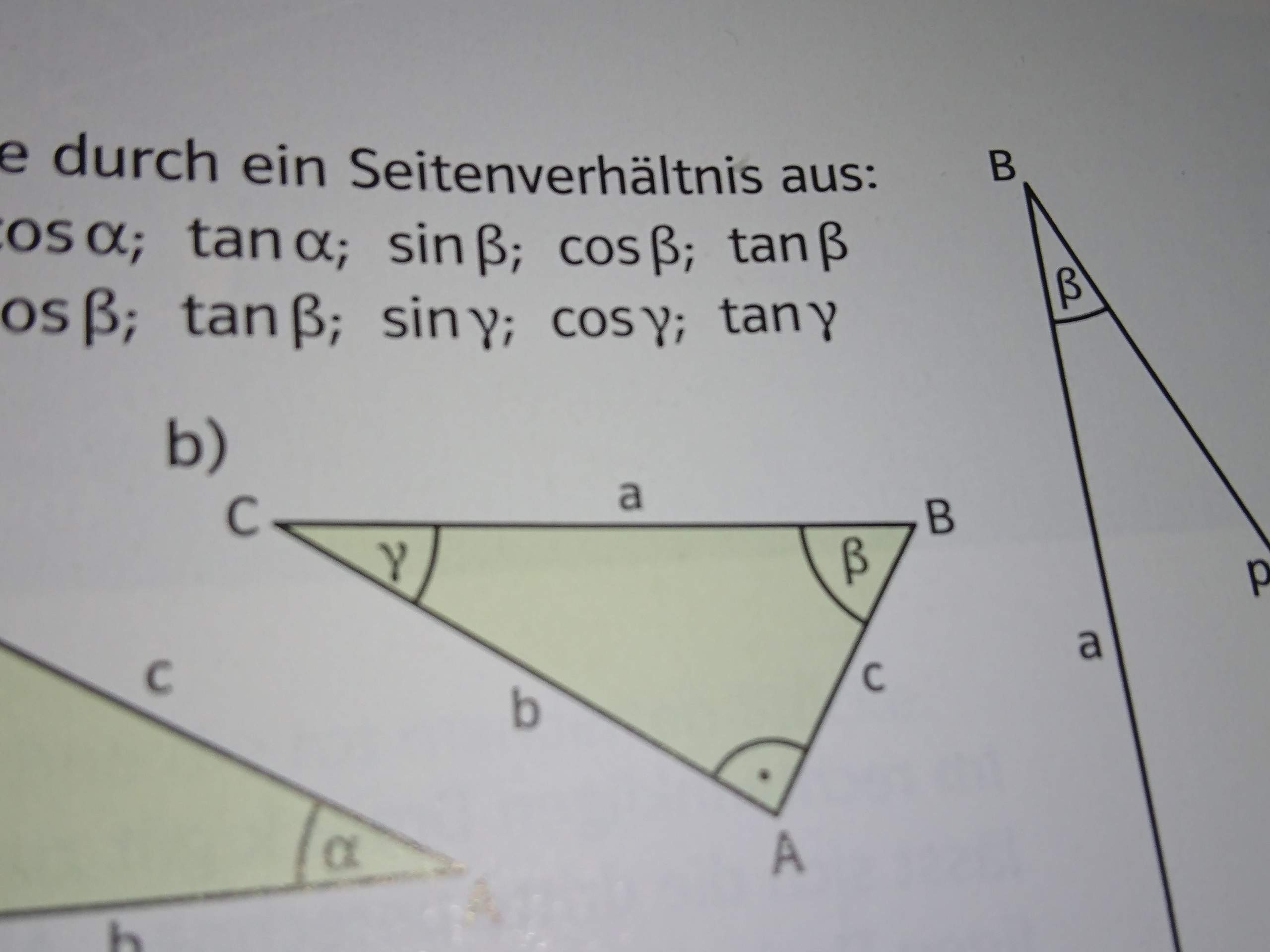 Was ist die Ankathete und gegenkathete? (Mathematik)