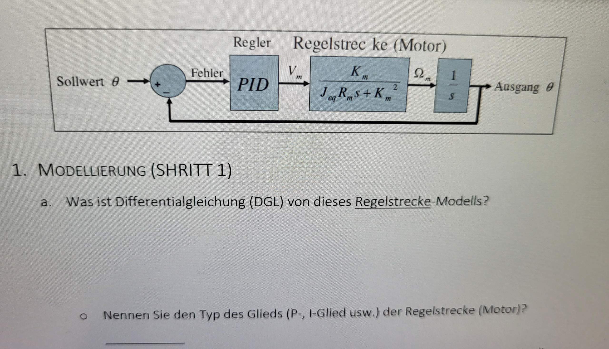 Was ist die DGL der Regelstrecke? (Technik, Mathematik ...