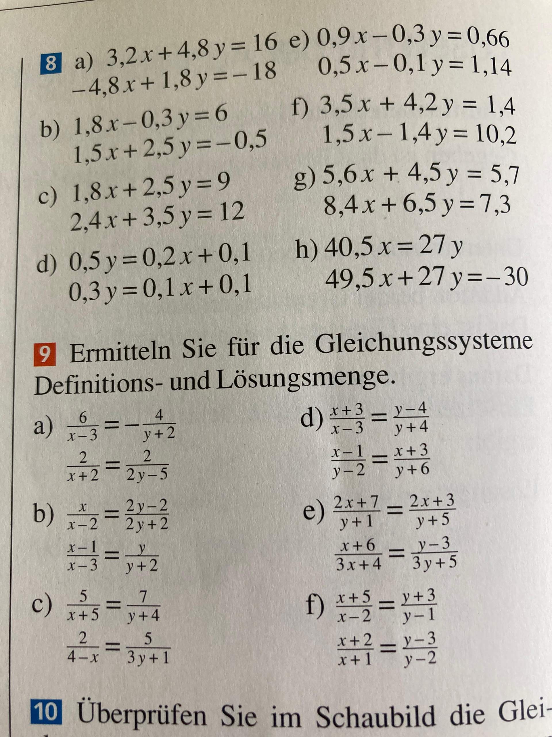 was ist in dem Fall die Definitionsmenge? Und was ist die Lösungsmenge ...