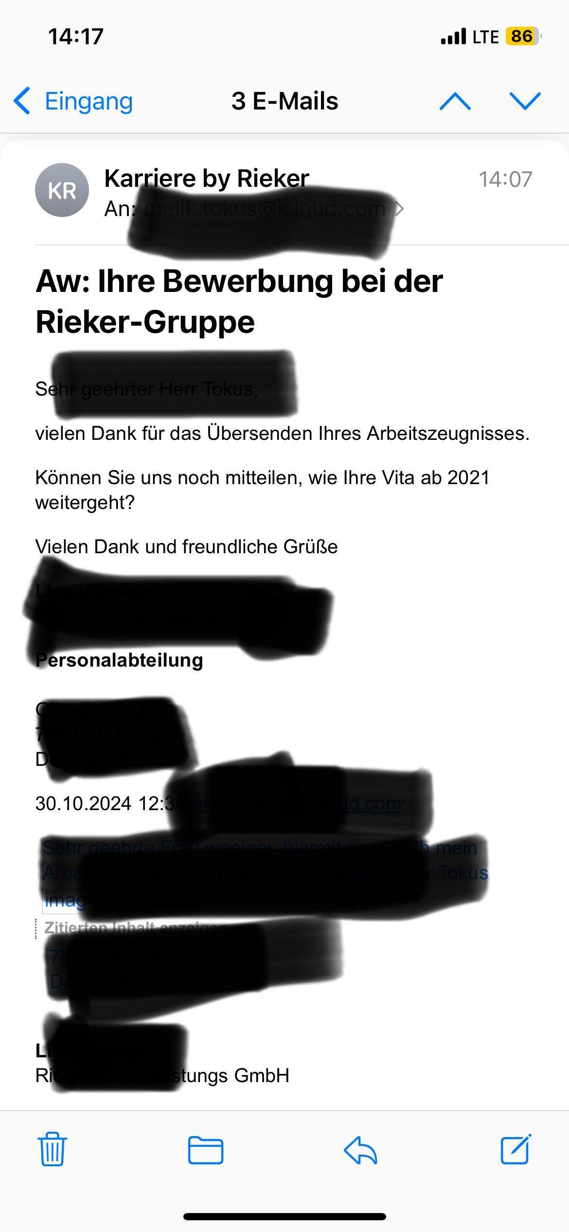 Was meinen die ganz genau mit Vita? (Ausbildung, Bewerbung, Kündigung)