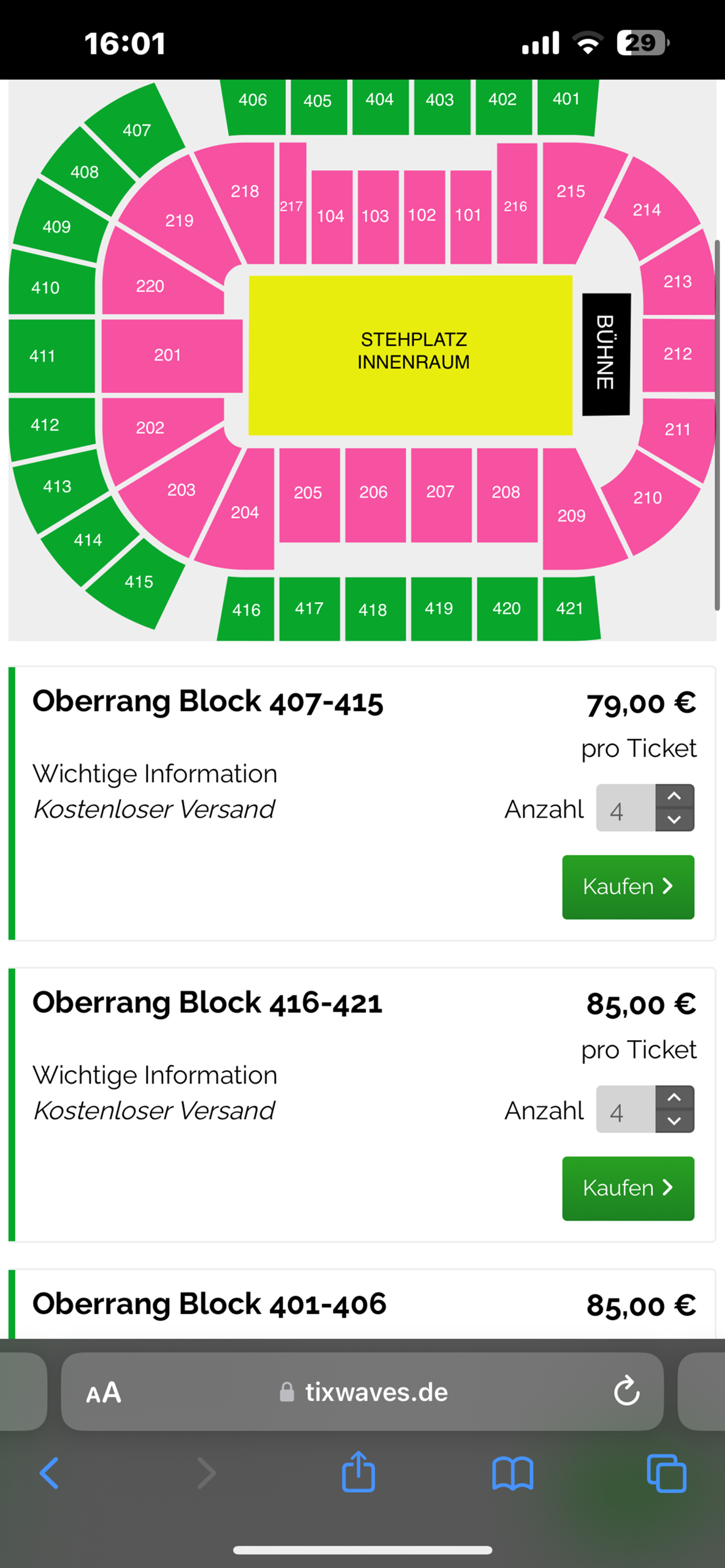 Was sind die besten Plätze in der Uber Arena Berlin? (Konzertkarten ...