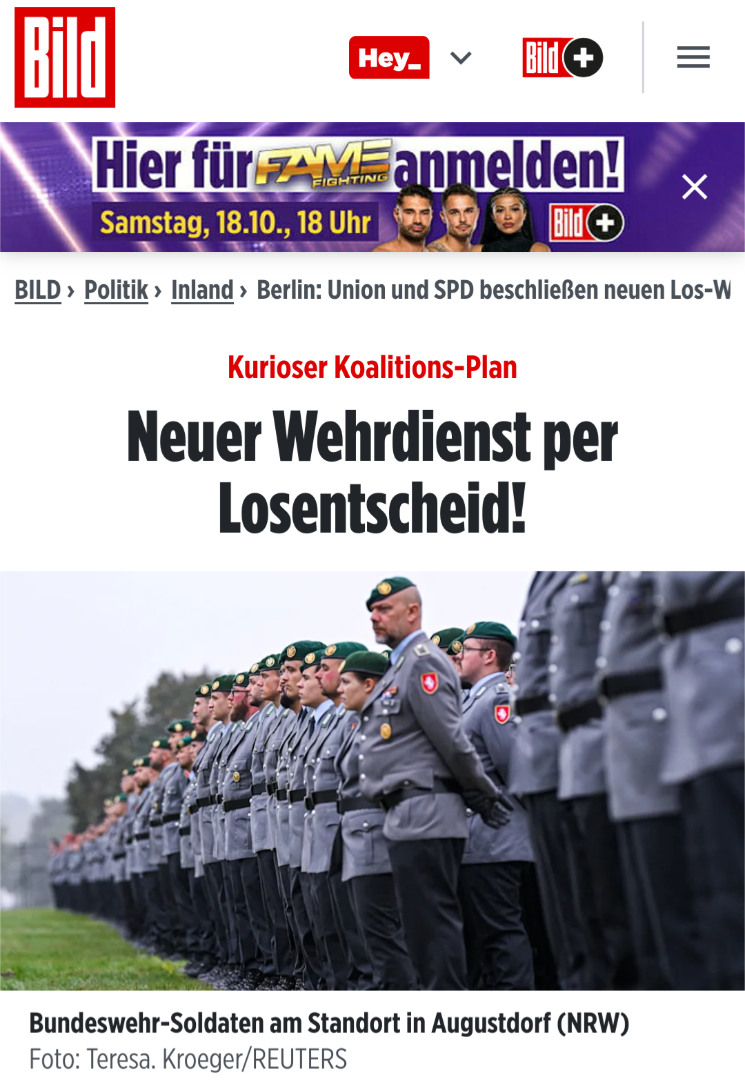 Was soll diese sinnlose Diskussion um den Wehrdienst per Los? (Politik ...