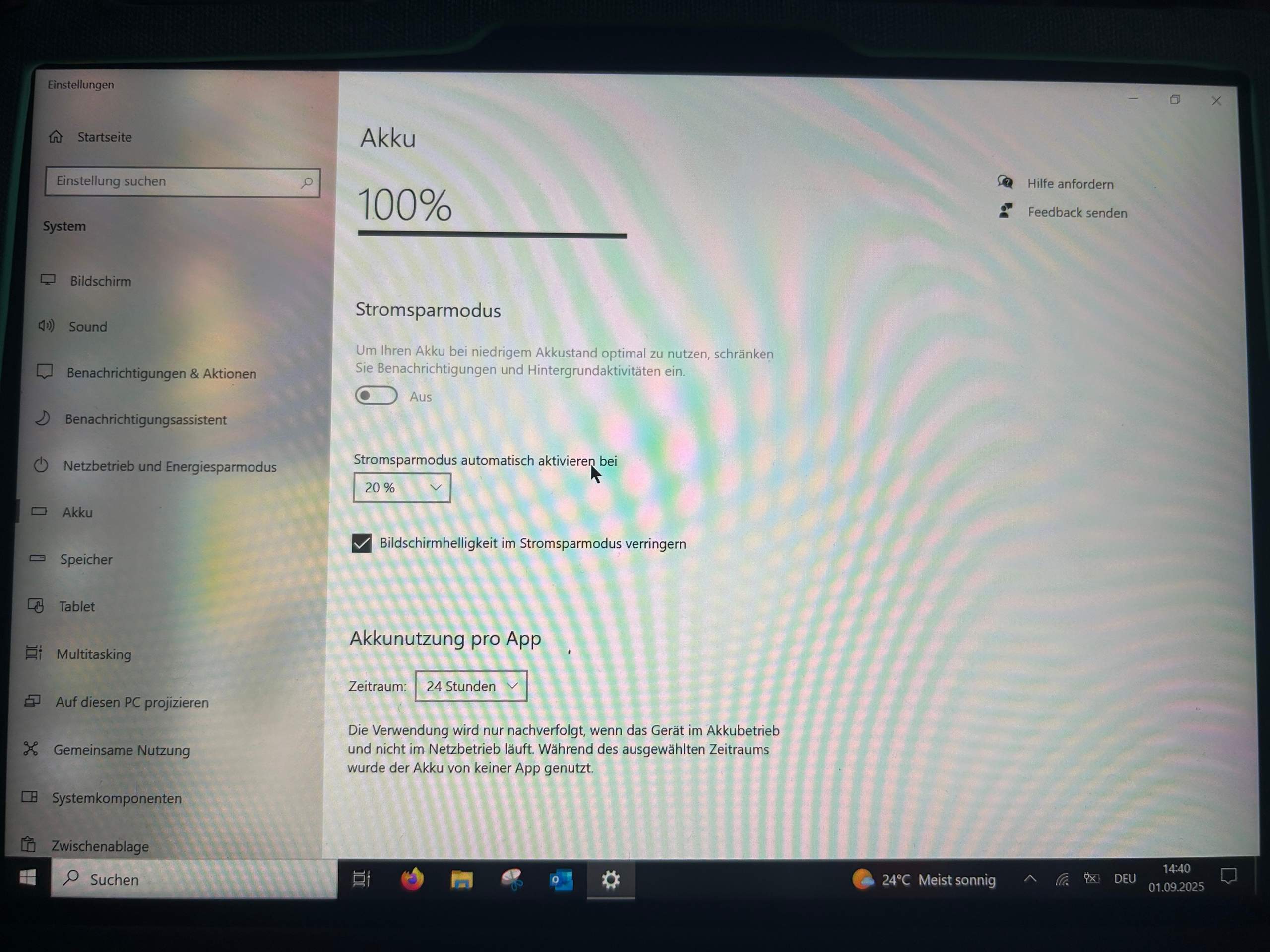 Was soll ich machen wenn mein Tablet anzeigt dass es kein Akku hat aber ...