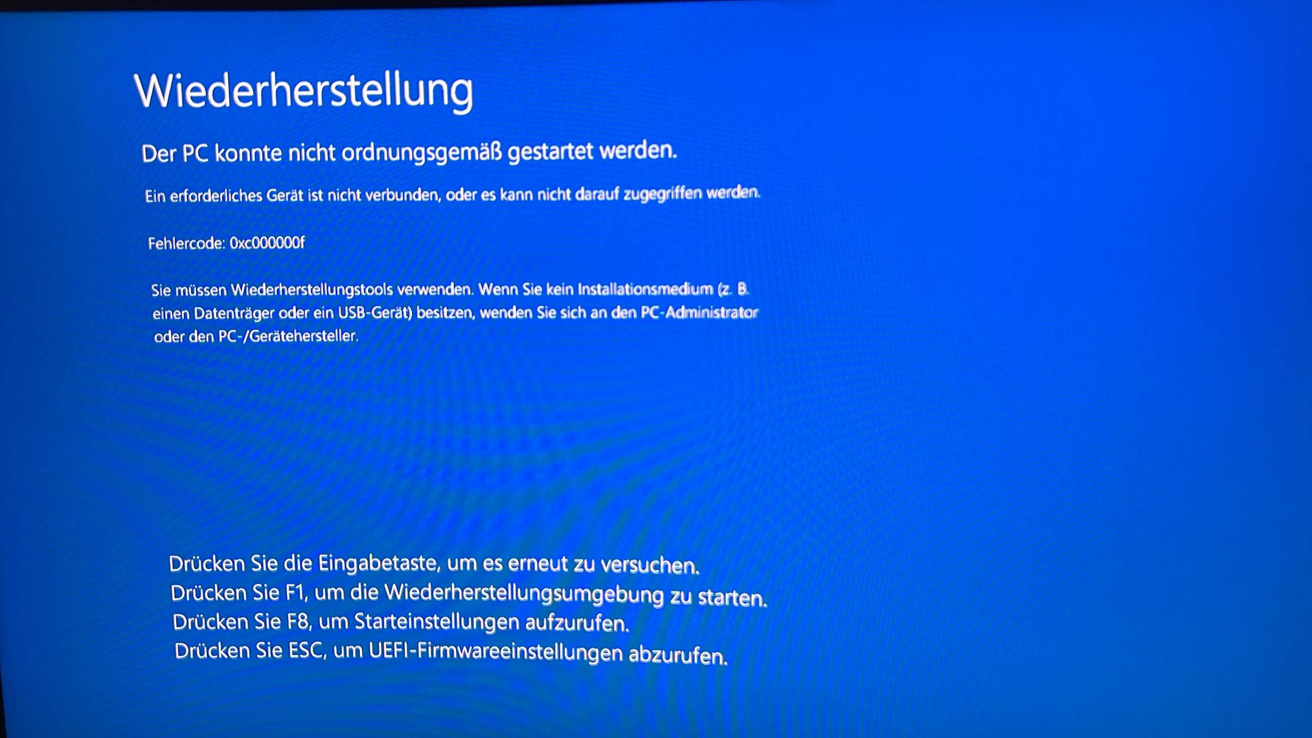 Was tun bei error code 0xc00000f Windows (etwas lang)? (Windows 10 ...