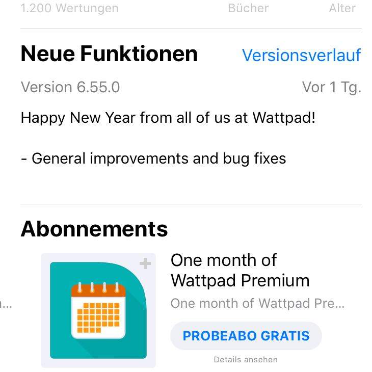 Wattpad Abo? (Buch, Abonnement)