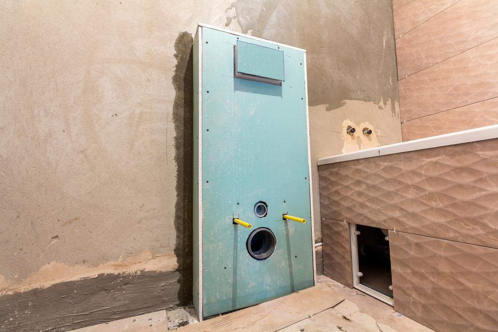 WC Vorwandelement verkleiden durch Gipskartonplatten oder mauern, was ...