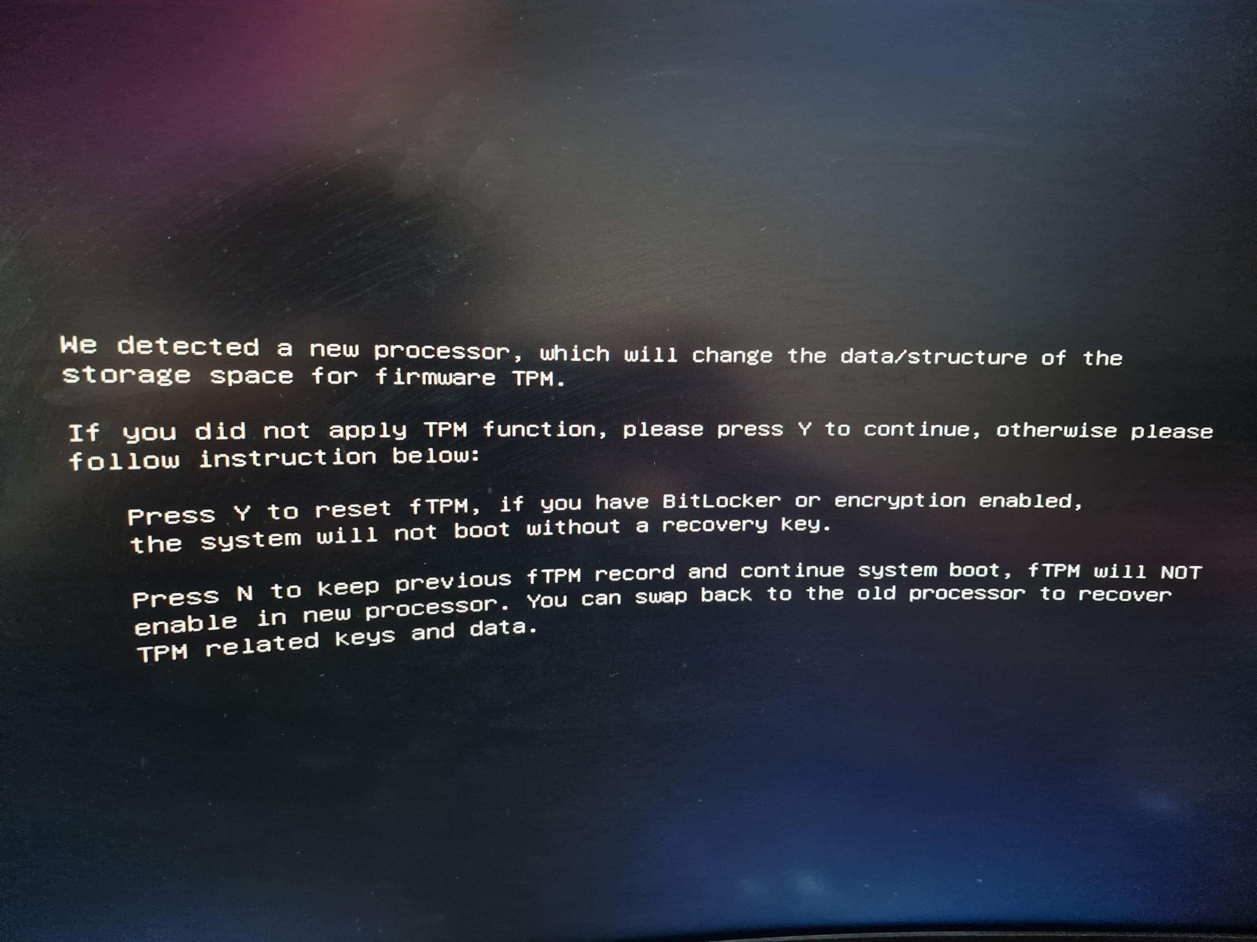 We detected a new processor, which wil change data... Was is das ...