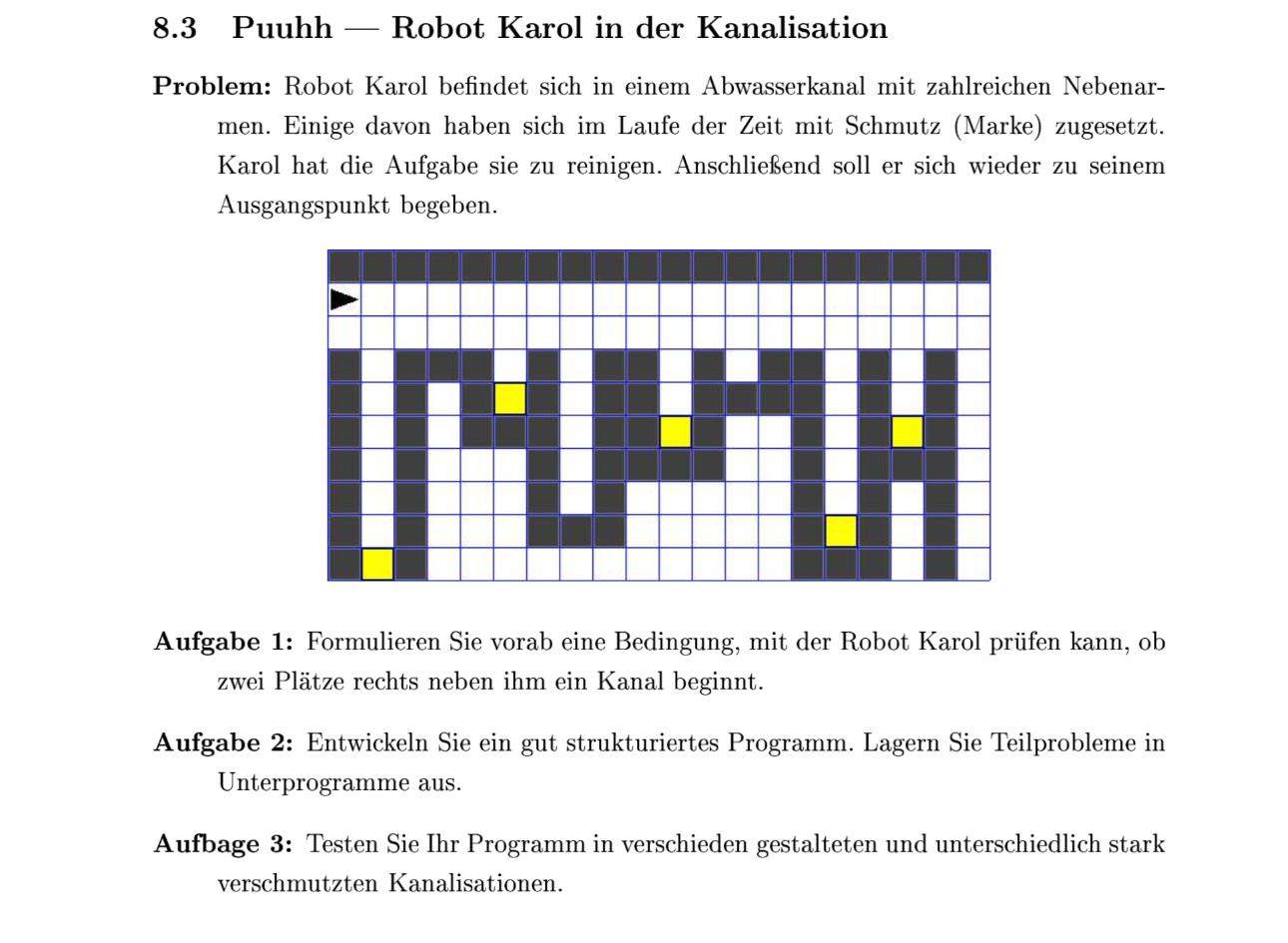 Welche Aufgaben für Robot Karol gibt es? (künstliche Intelligenz ...