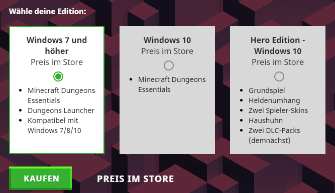 Welche der 3 Minecraft Dungeons Editions? (Computer, Technik, Spiele ...