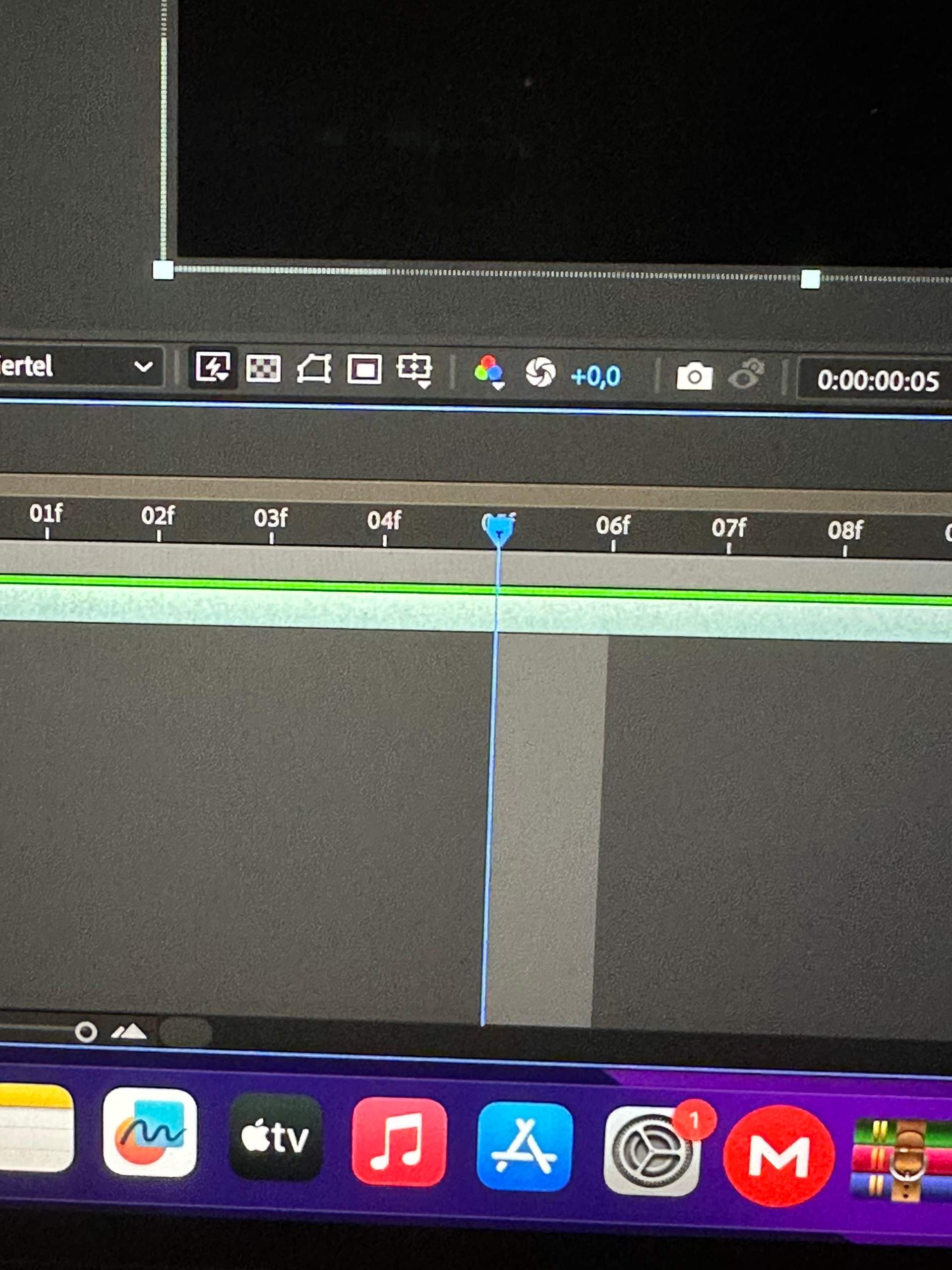 Welche Einstellung muss ich zum ändern treffen(Zeitmarke, After Effects ...
