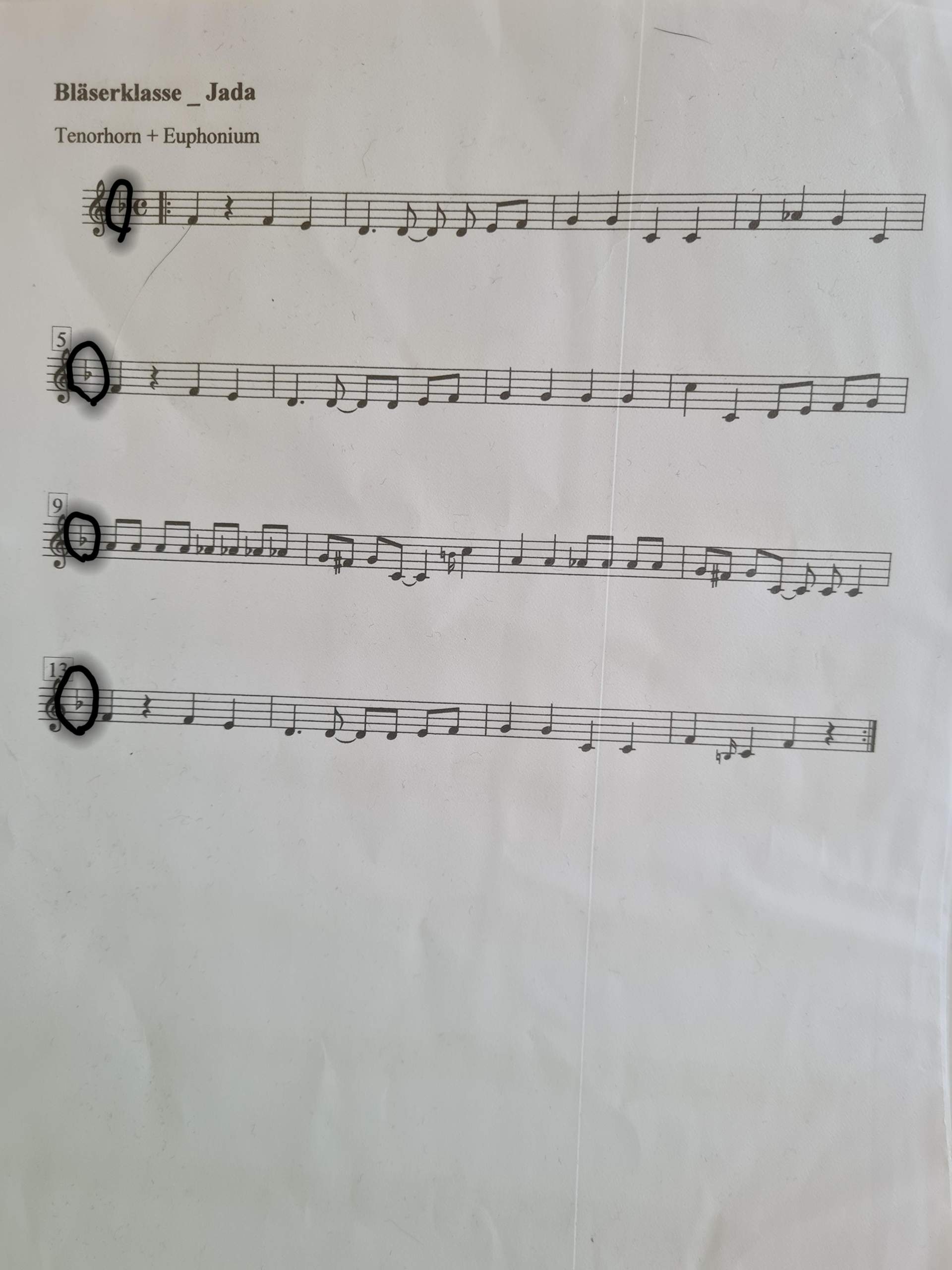 Welche Noten werden durch das "b" Vorzeichen verändert? (Musik)