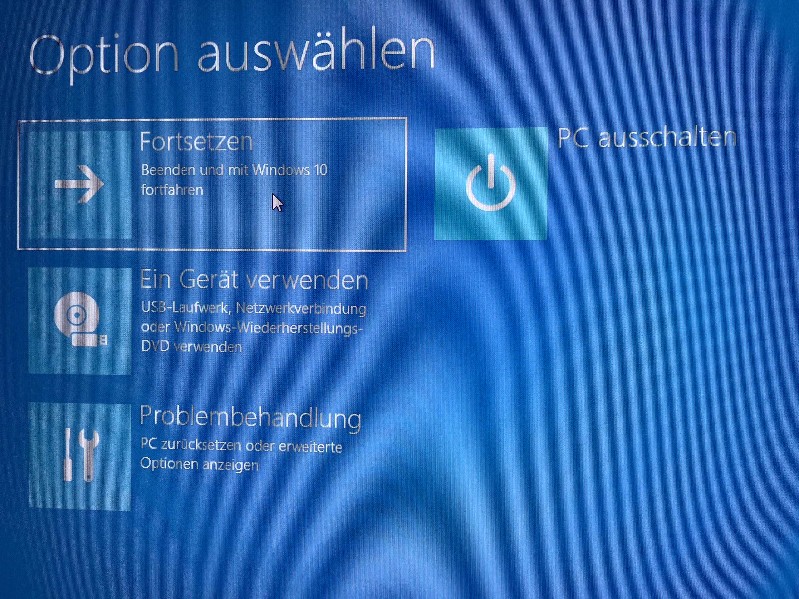 Welche Option auswählen? (Computer, Windows, Windows 10)
