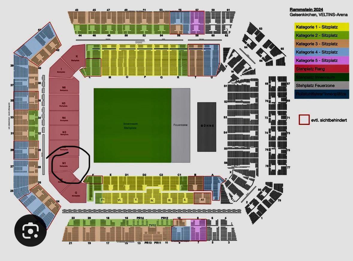 Welche Plätze sind in der Veltins Arena bei Rammstein am besten? (Konzerttickets, Eventim ...