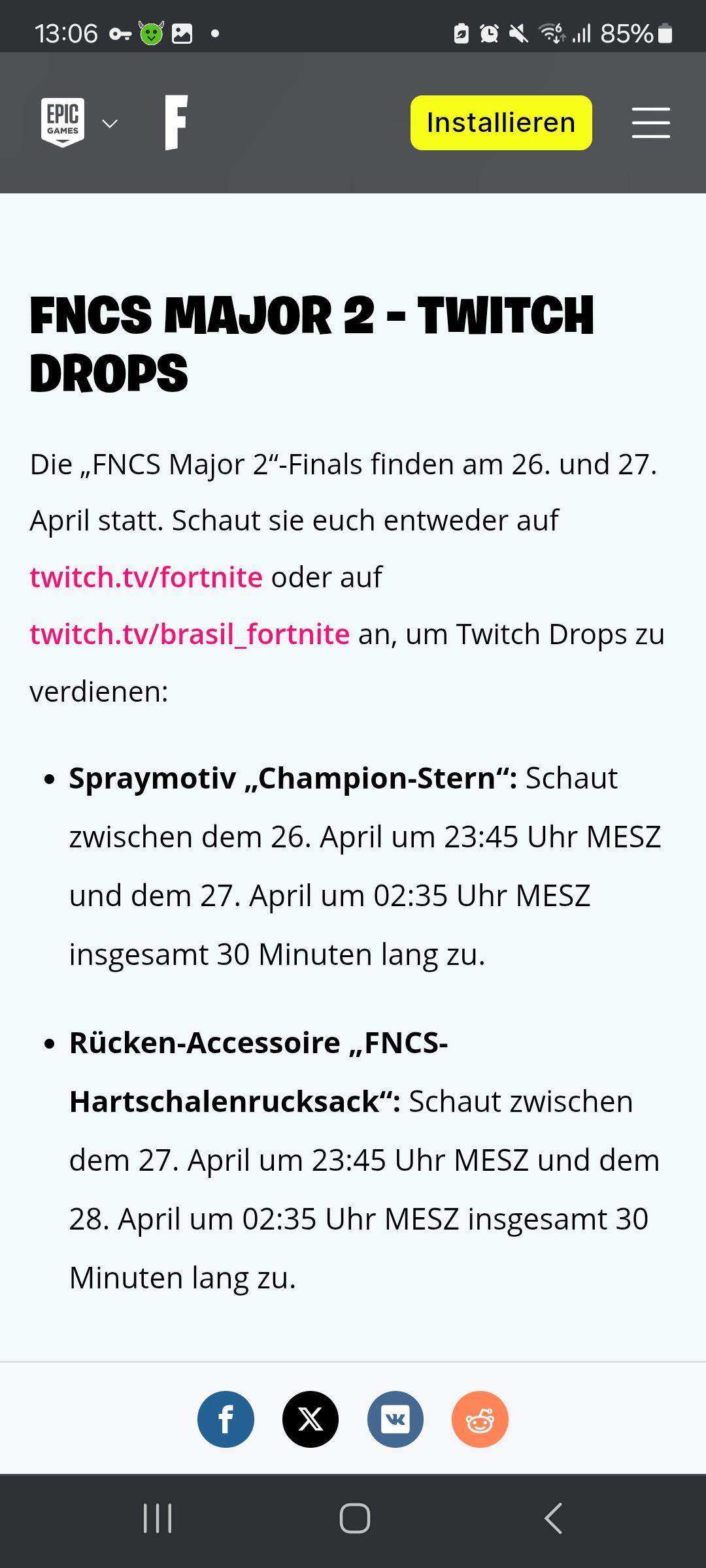 Welche Zeit auf den Bildern gilt in Österreich bzw. wann genau kann ich diese Items freischalten ...