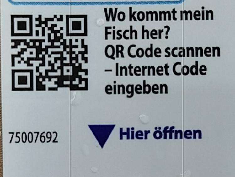 Welchen Code muss ich eingeben? (Netto, Fischfang, Aquakultur)