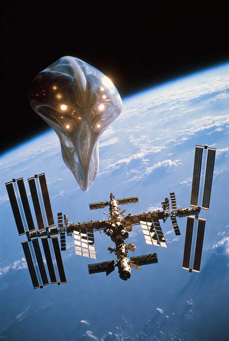 Wenn Alienraumschiffe bei der ISS vorbei schauen ... (Kontakt, Aliens)