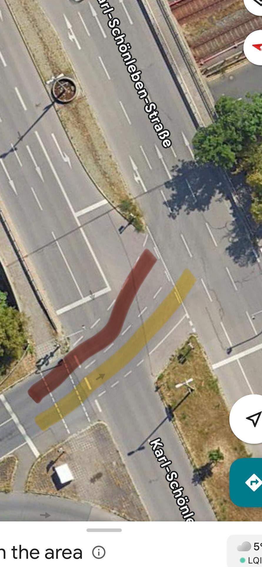 Wer muss in welche Spur, wir zählen mal von links in die Fahrtrichtung ...