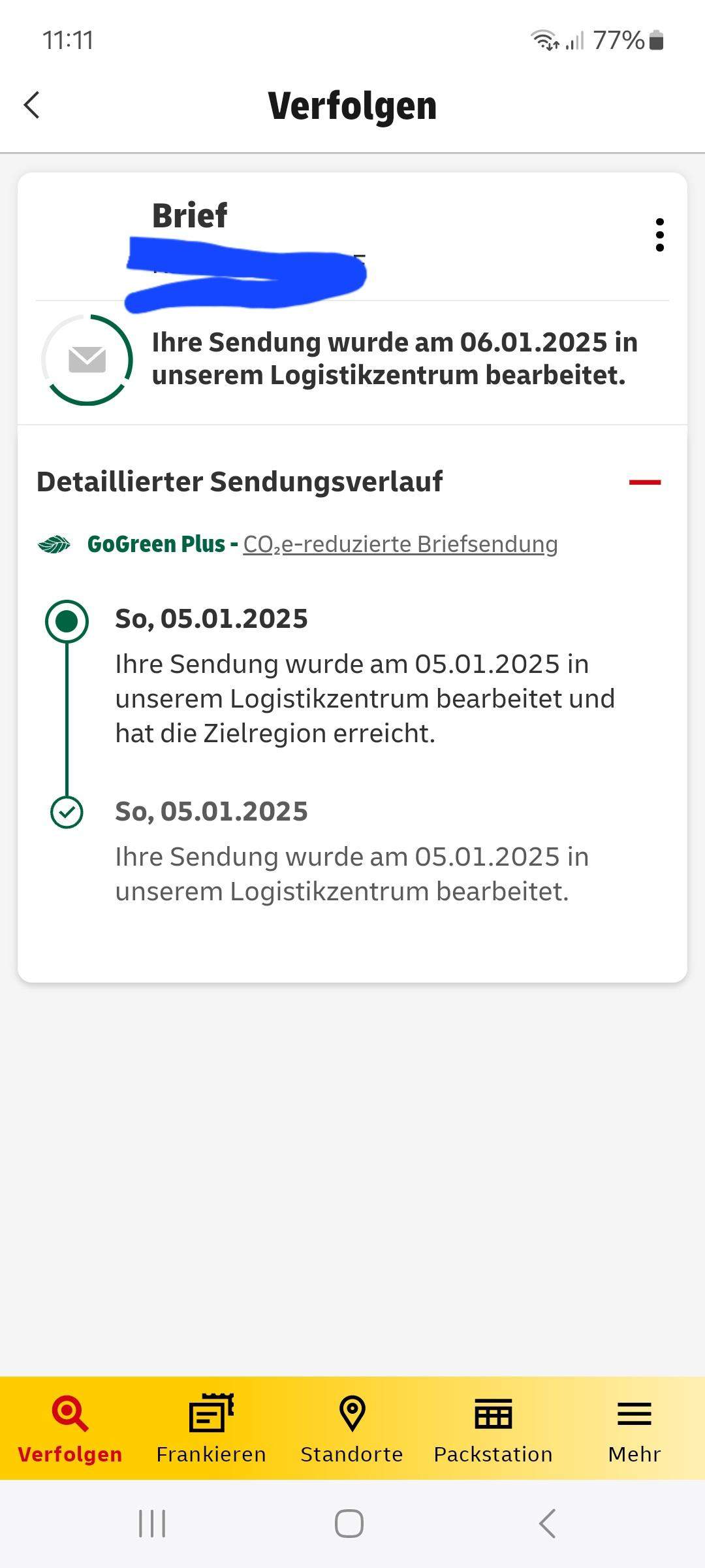 werdet ihr aus der Sendeverfolgung schlau? (Lieferung ...