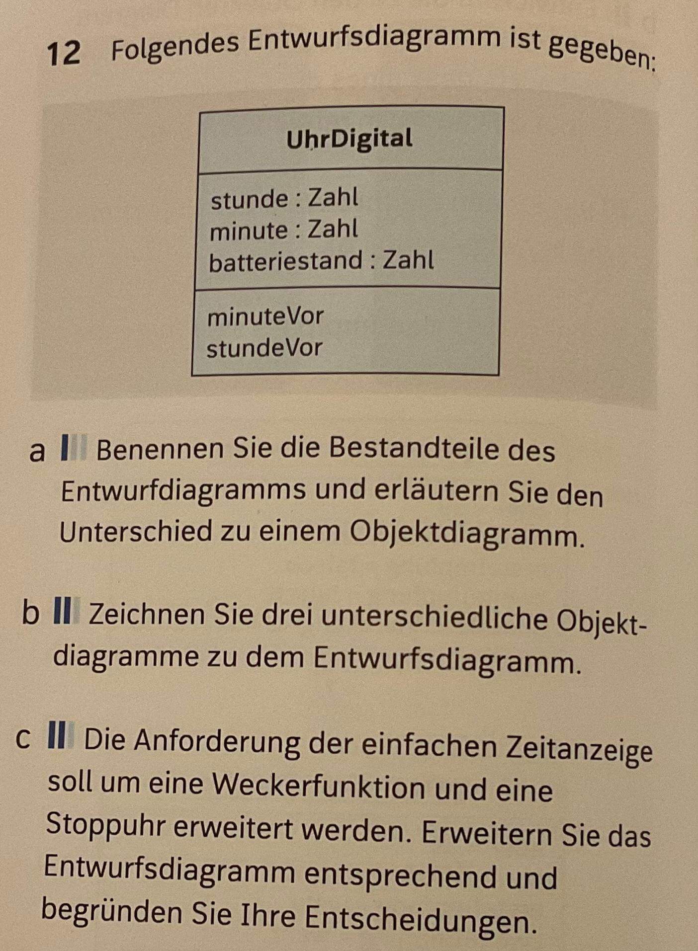 westermann Informatik 1 Seite 90 Nummer 12? (Schule)