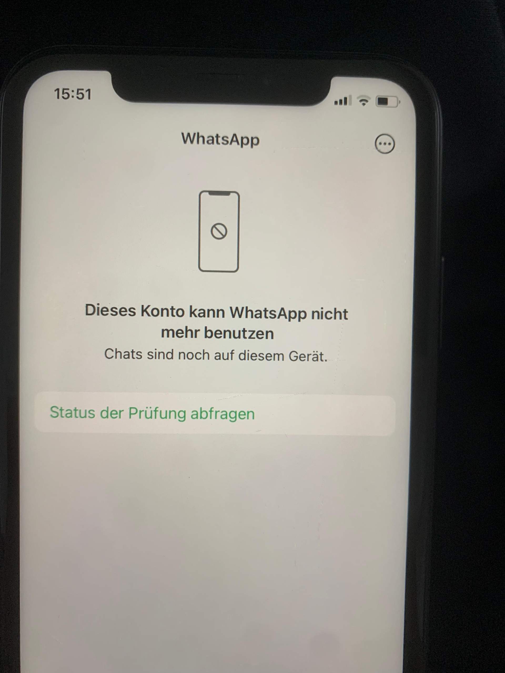 Whatsapp konto gesperrt auf neuer sim und neuem handy? (Apple, iPhone, App)