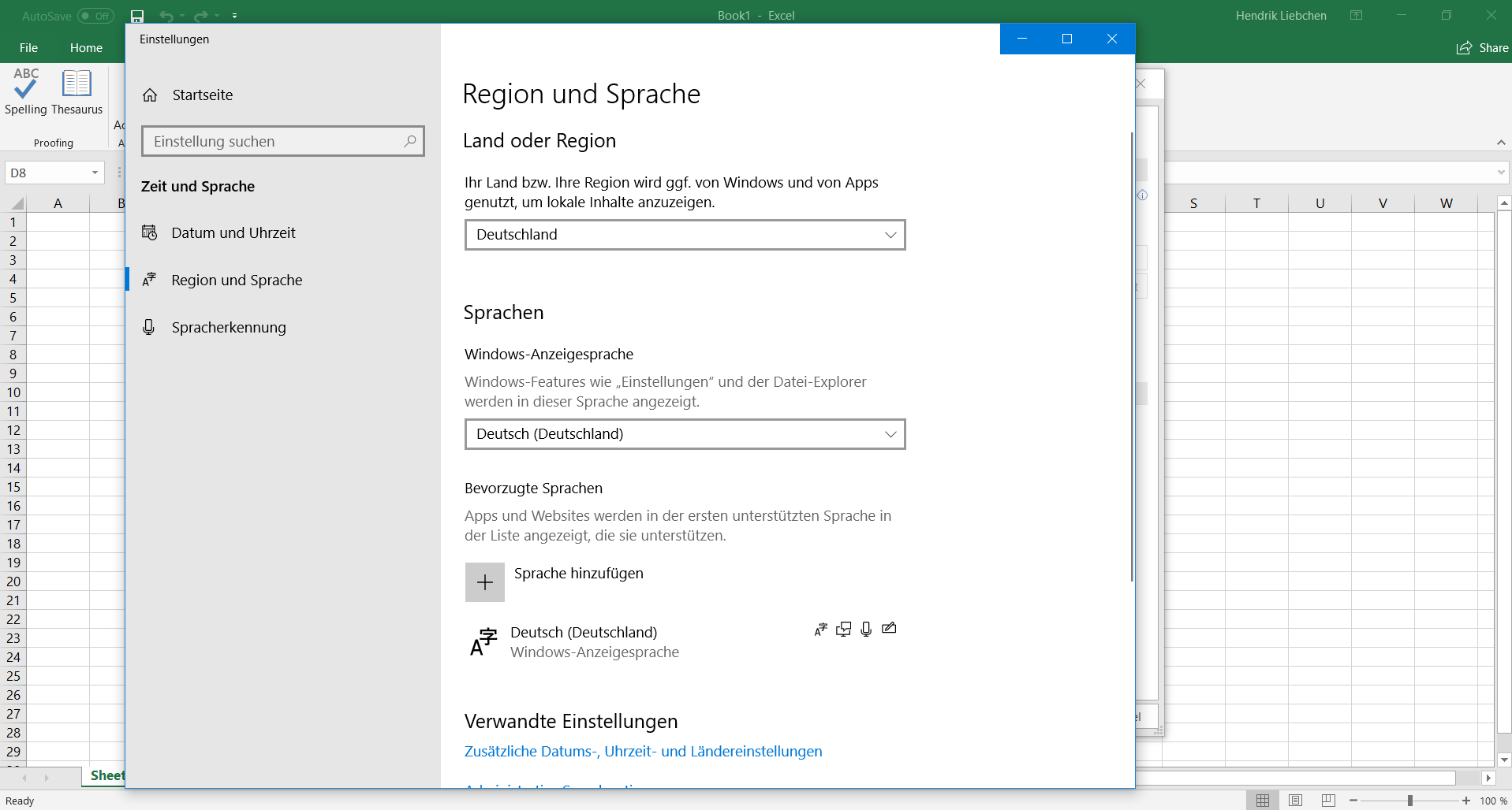 Wie ändere ich in Office 365 (Word/Excel) die Anzeigesprache? (Computer ...