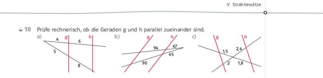 Wie berechne ich, ob die Geraden parallel zueinander sind? (Schule ...