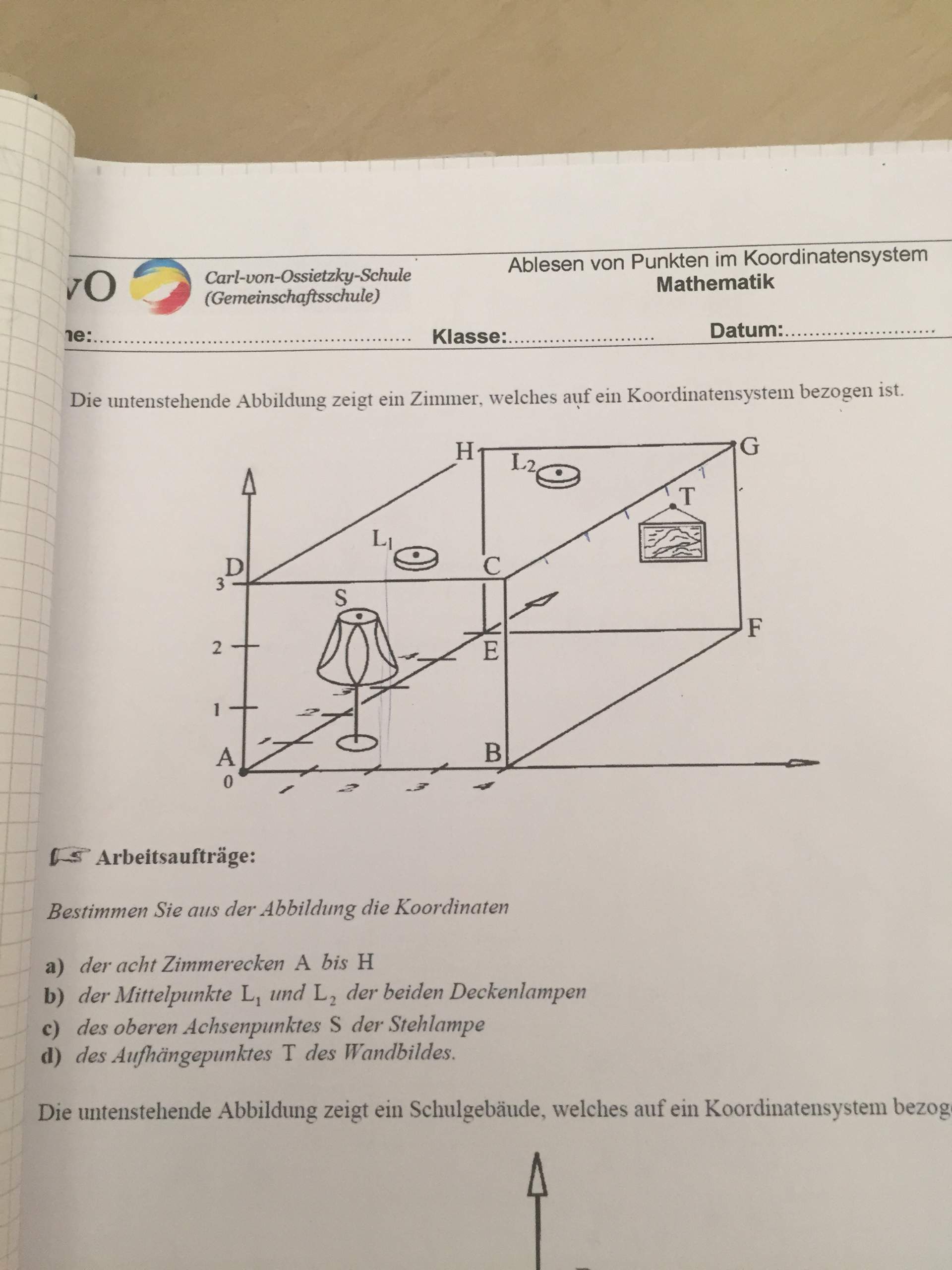 Wie bestimme ich die Mittelpunkte? (Mathematik, Vektoren, Koordinatensystem)
