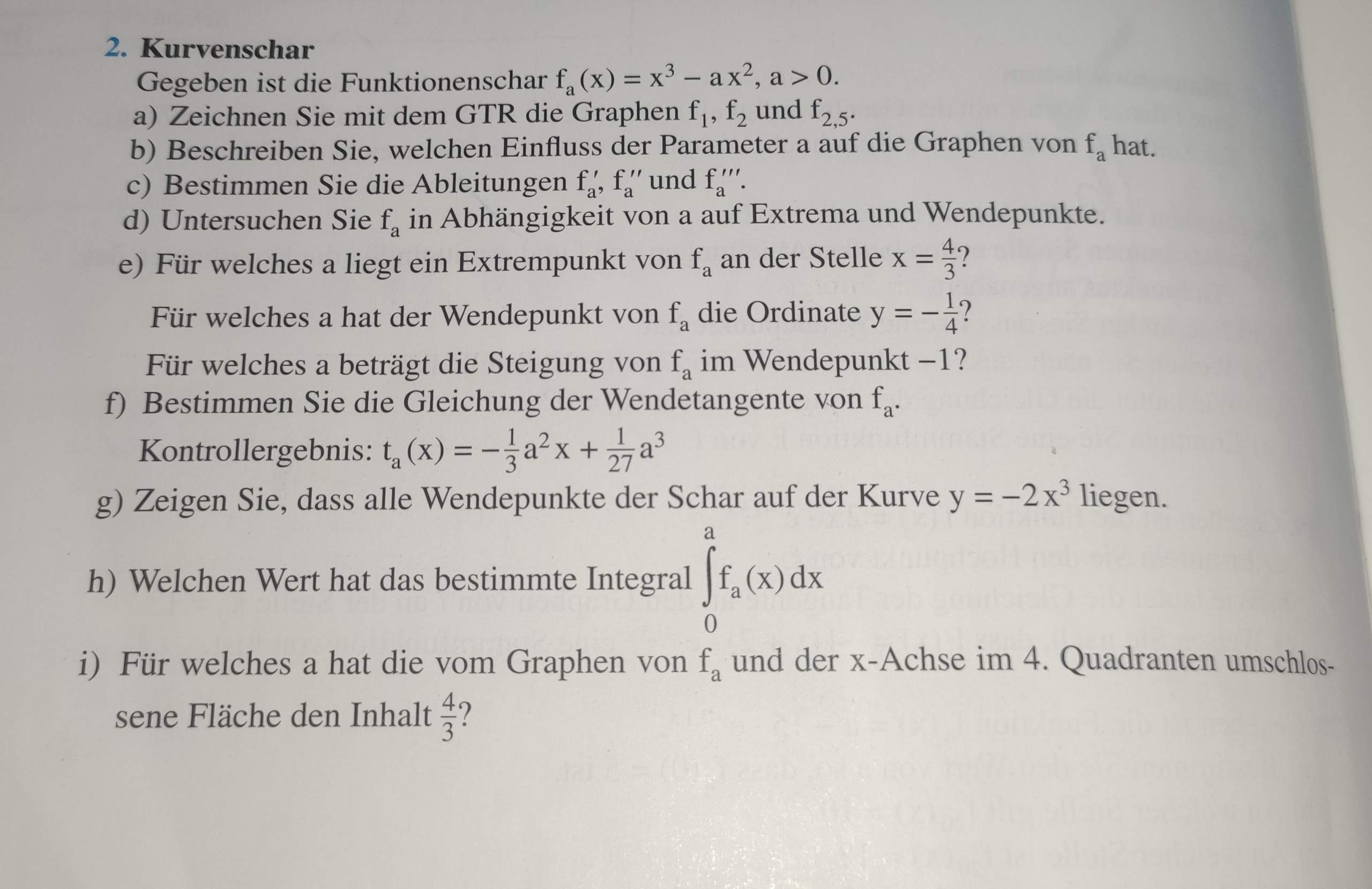 Wie bestimmt man die Wendetangente, wenn keine Punkte angegeben sind ...