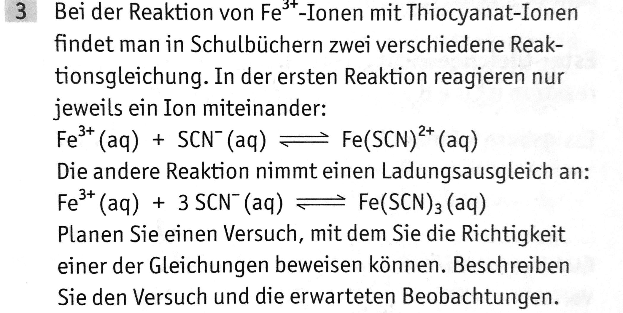 Wie beweise ich eine Gleichgewichtsreaktion? (Chemie, chemisches ...