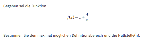 Wie Definitionsbereich bestimmen? (Funktion, Funktionsgleichung)