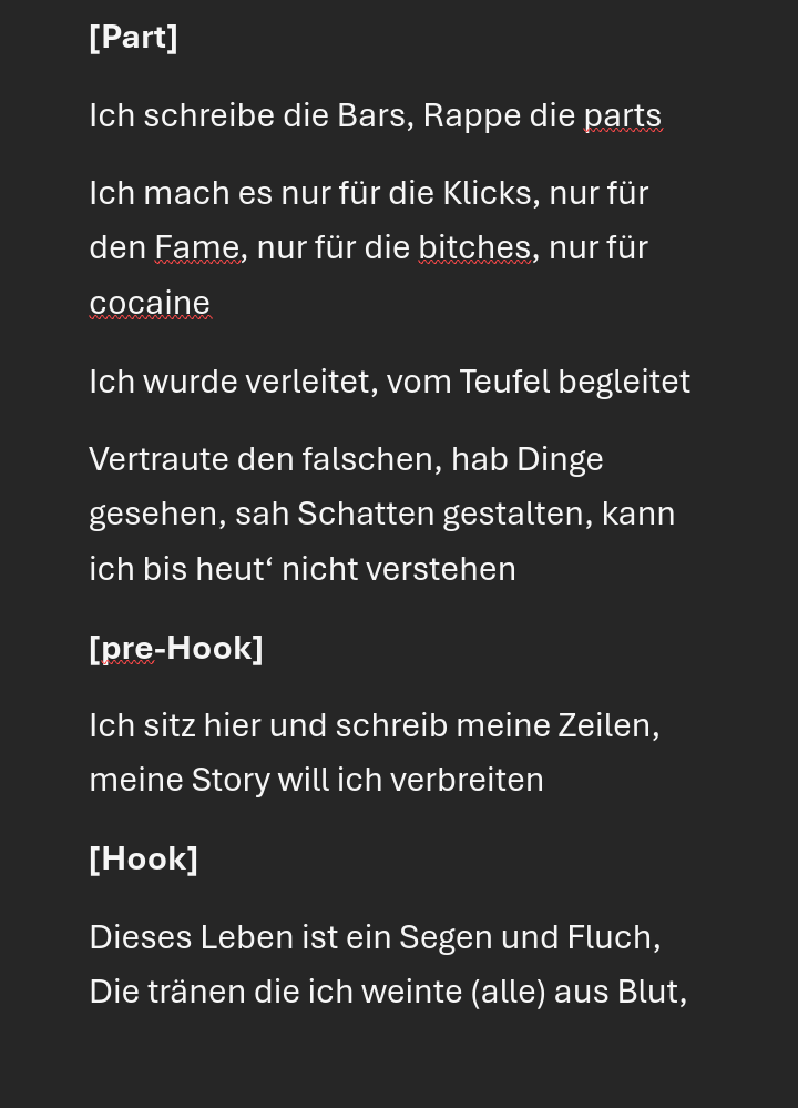 Wie findet ihr die Idee für einen Rap text? (Musik, Deutschrap, Rapper)