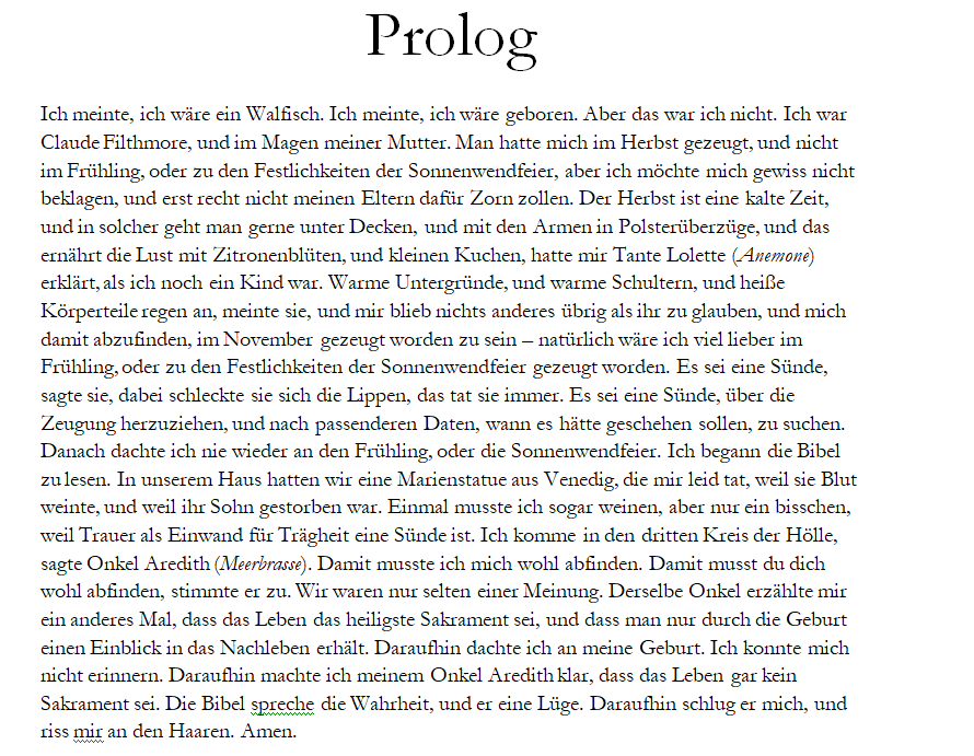 Wie findet ihr meinen Prolog? (Schreiben)