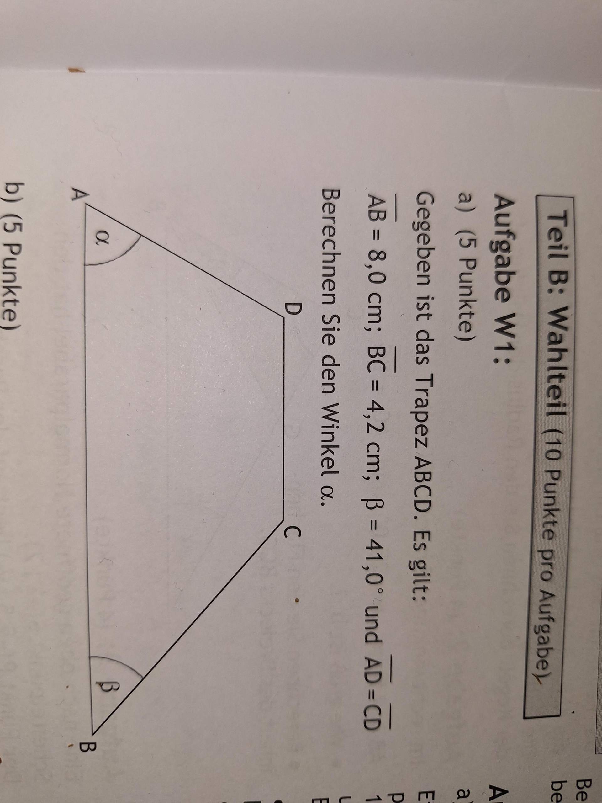 Wie funktioniert trigonometrie in einem trapez? (rechnen, Funktion, Formel)