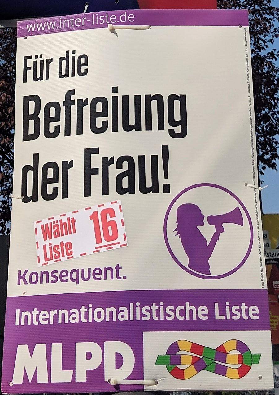 Wie gefällt euch das Wahlplakat der MLPD? (Wahlen, Partei)