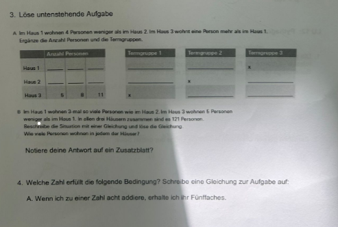 Wie gehe ich bei der Aufgabe vor? (rechnen, Funktion, Gleichungen)
