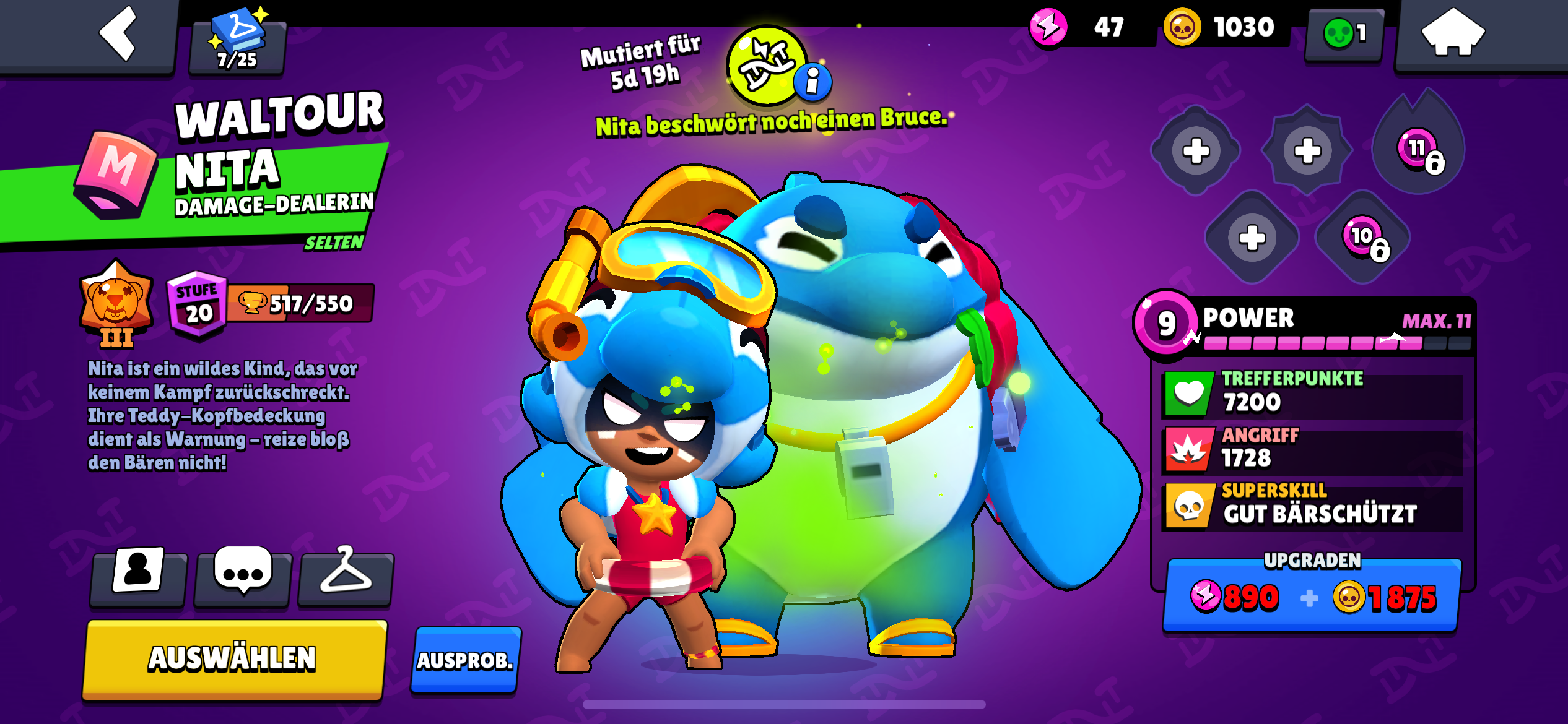 Wie gut oder schlecht seid ihr in Brawl Stars mit Nita? (Supercell)