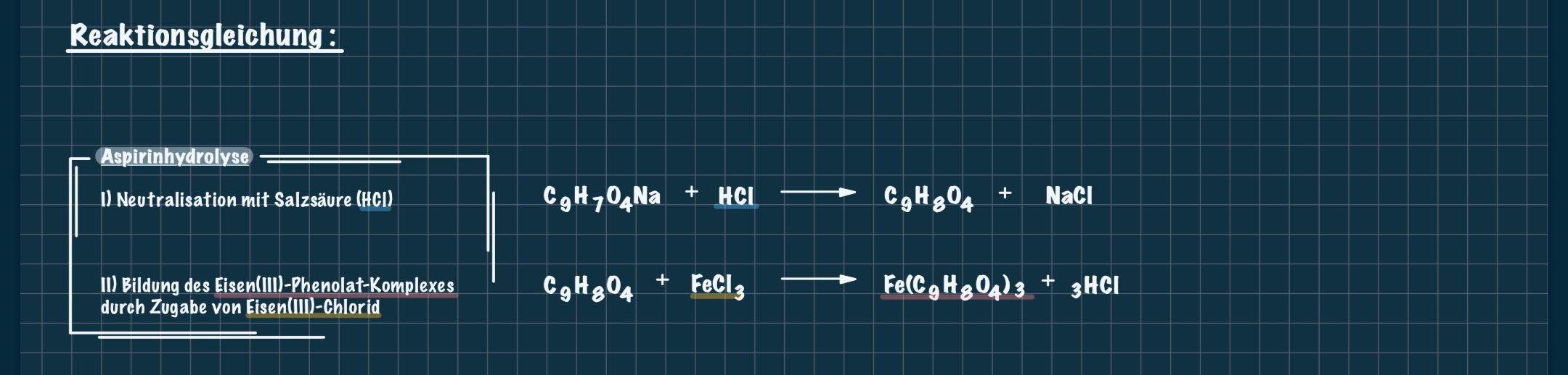 Wie ist die korrekte Reaktionsgleichung? (Formel, Reaktion ...