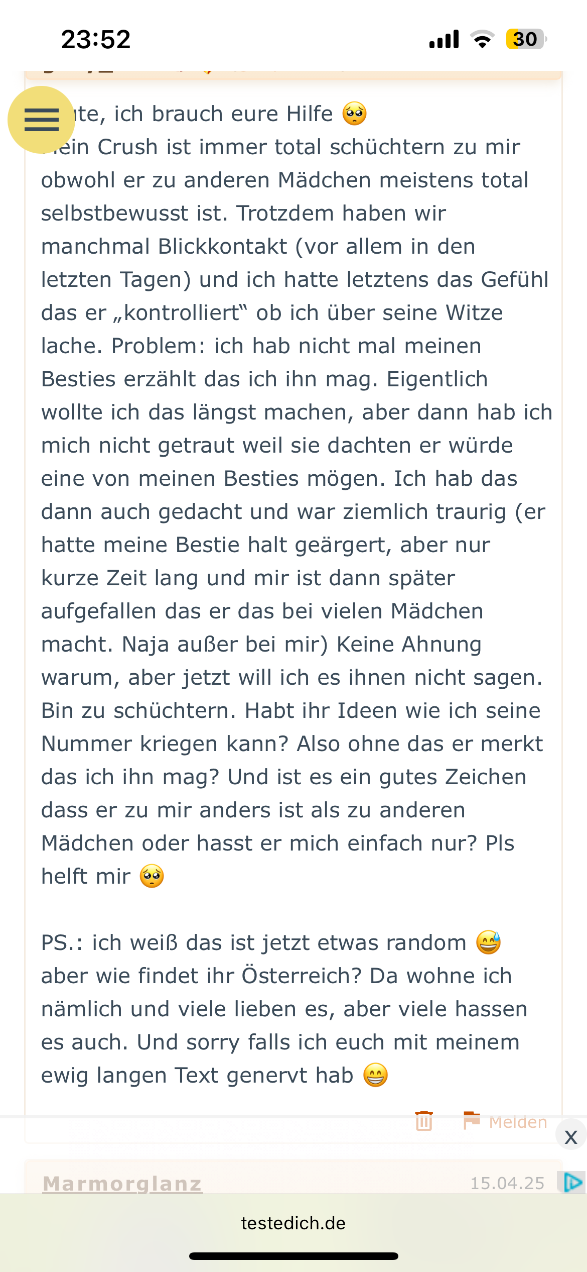 Wie kann man ihr helfen? (Liebe, Freundin, Crush)