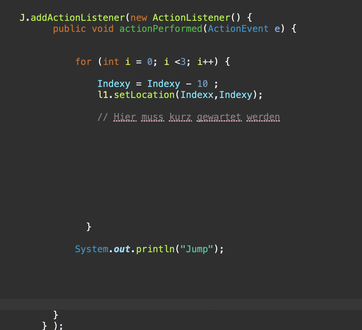 Wie kann man in Java zwischen jeder Wiederholung einer For -Schleife ... Wie kann man in Java zwischen jeder Wiederholung einer For -Schleife ...