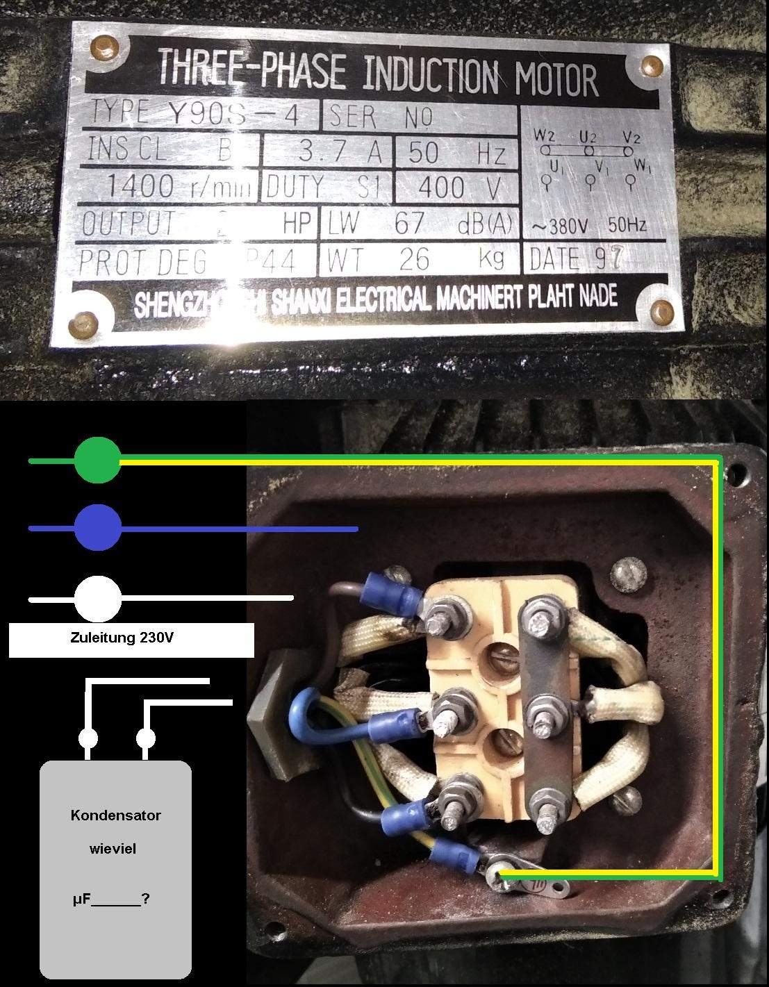 Wie Klemme Ich Einen 380V Motor Auf 230V Kabel Elektrizit t Spannung Wie Klemme Ich Einen 380V Motor Auf 230V Kabel Elektrizit t Spannung