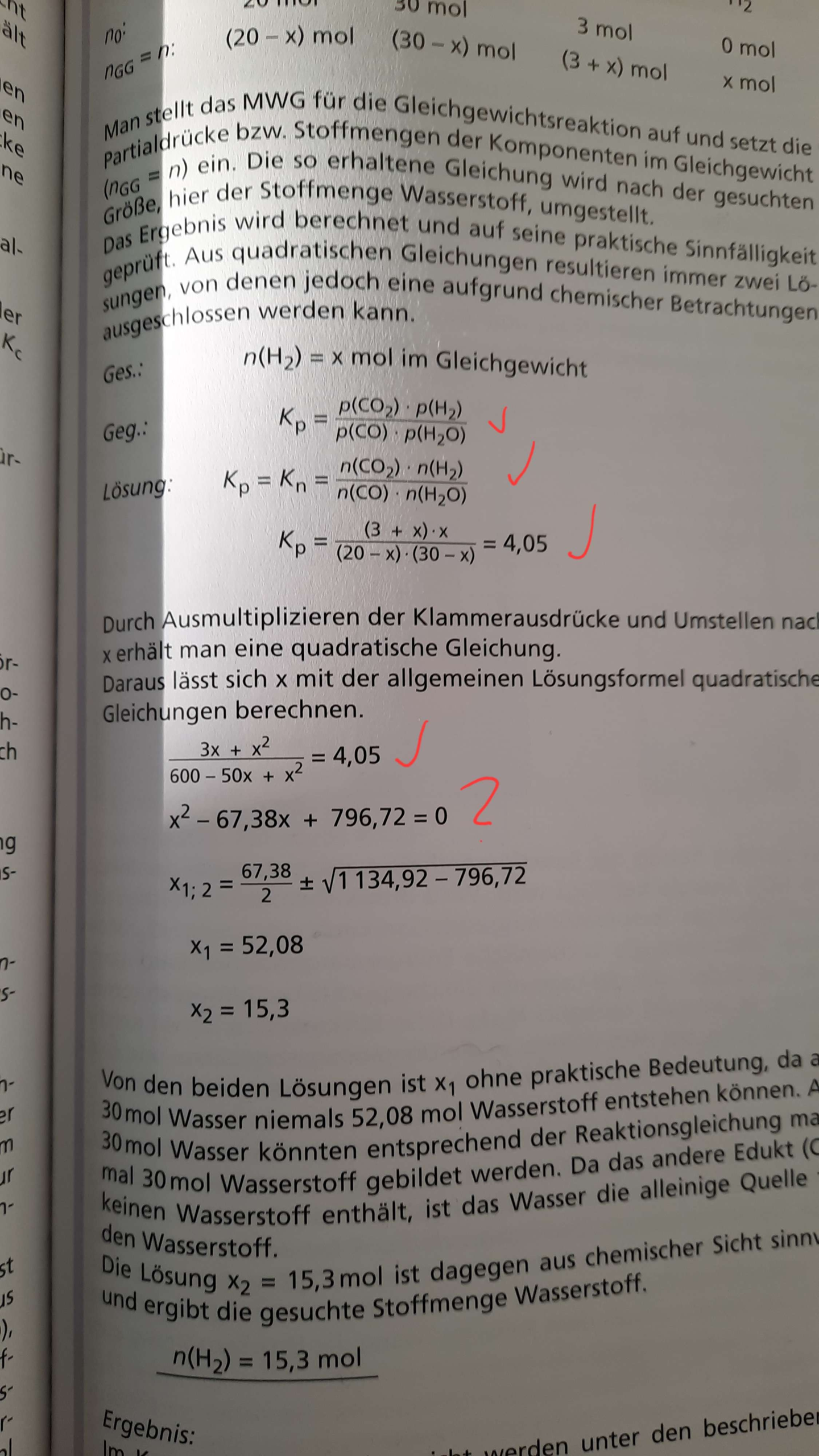 Wie komme ich auf diese Gleichung (Chem Gleichgewicht)? (Mathematik ...