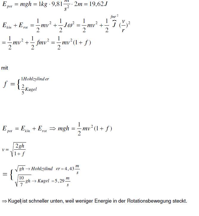 Wie komme ich bei der Aufgabe auf die richtige Lösung (Physik, Rotation ...