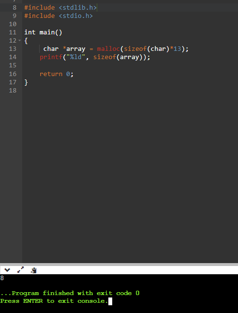 Wie Kriege Ich Die Byte Anzahl Eines Arrays In C Raus Java Php Javascript
