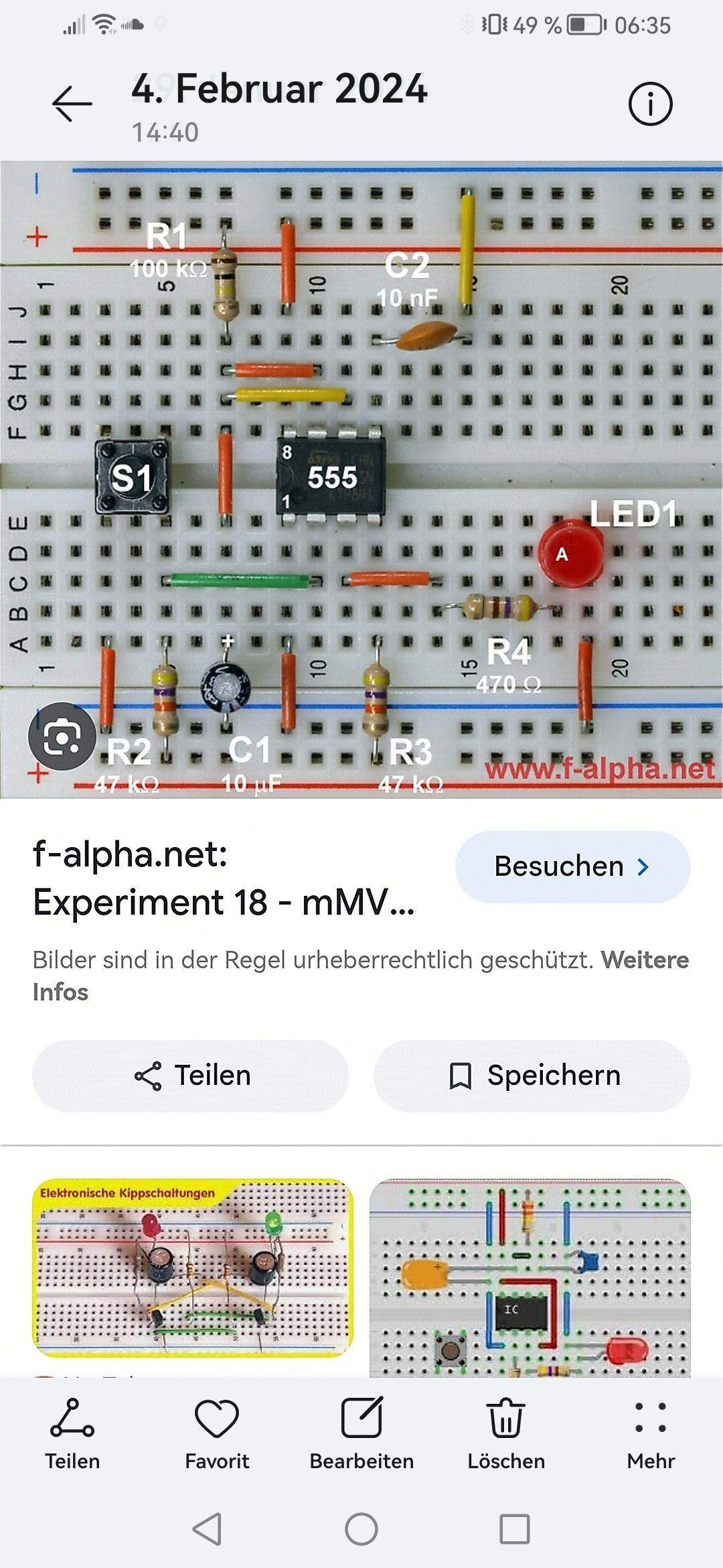 Wie läuft der ne 555 ic durchgehend? (LED, Schaltung)