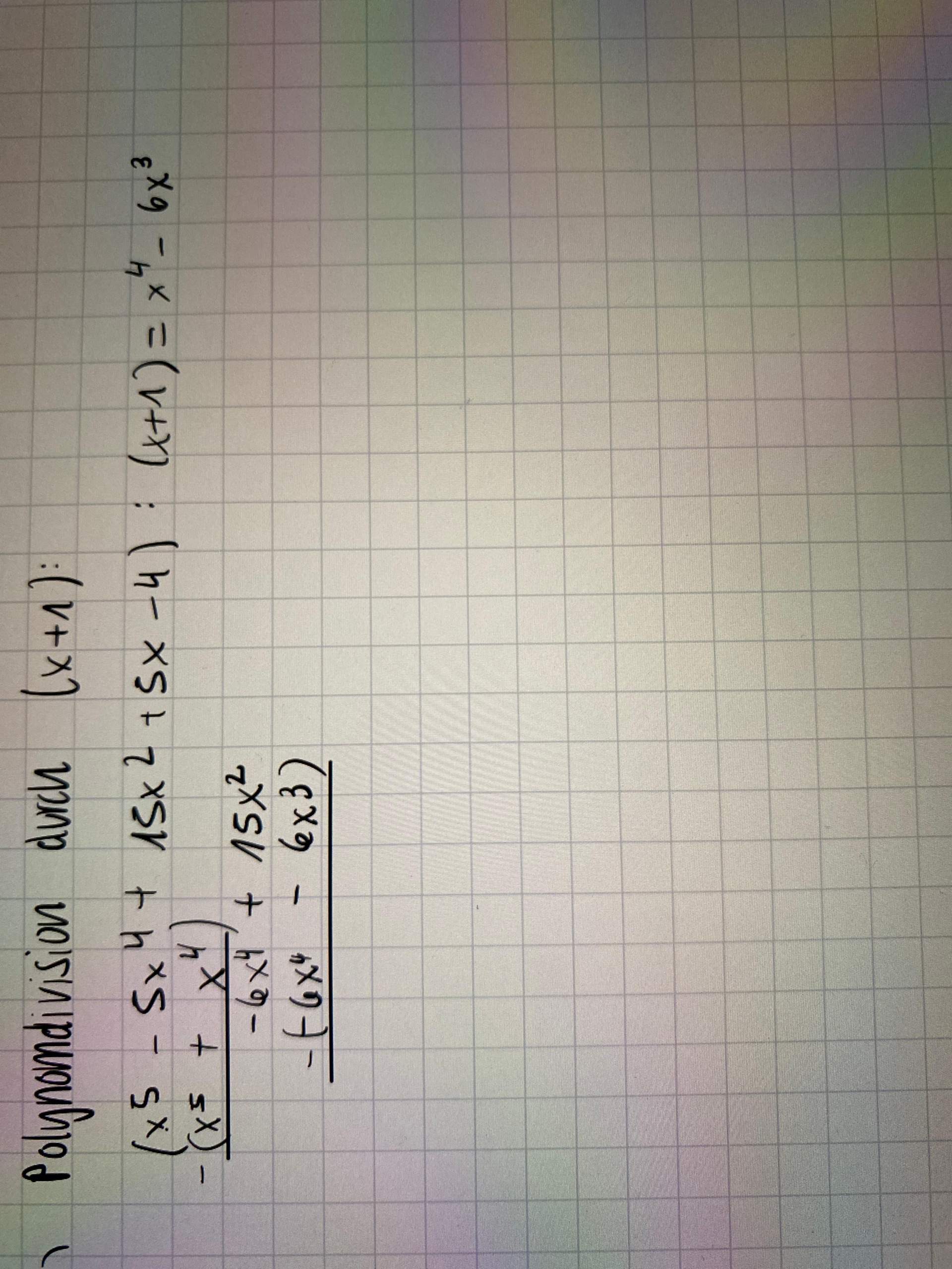 Wie mache ich diese Polynomdivision? (rechnen, Funktion, ganzrationale ...