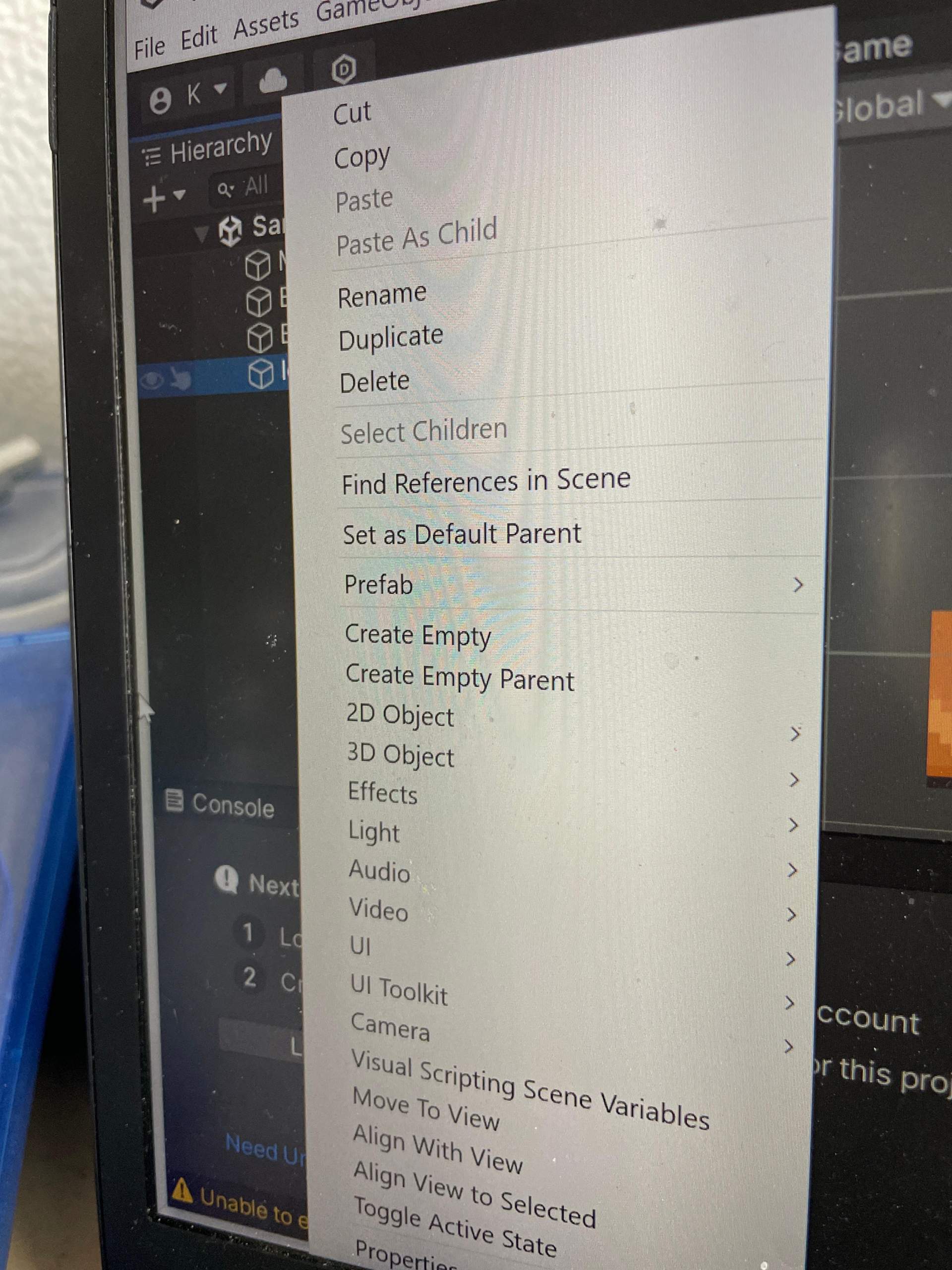Wie macht man ein Script in Unity finde nix? (Programmiersprache, C Sharp)