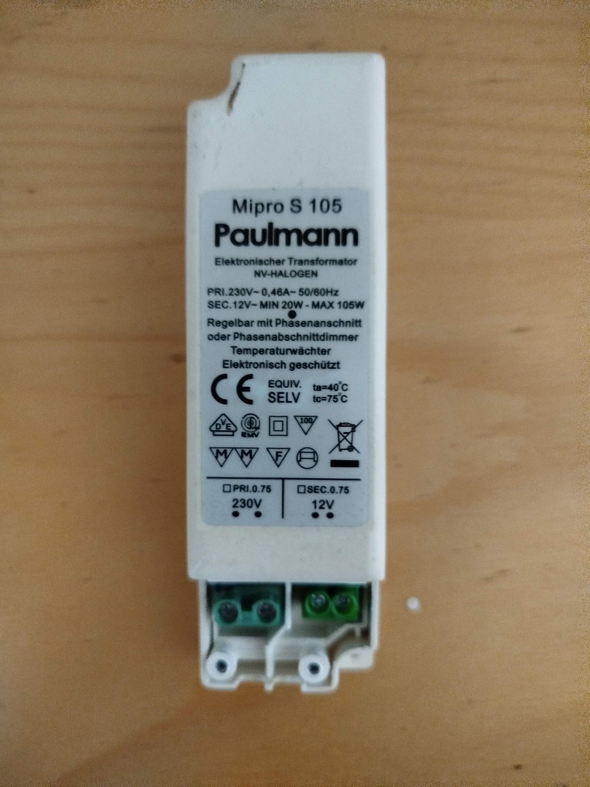 Wie muss ich diesen Trafo anschließen? (Strom, Elektrik, Kabel)