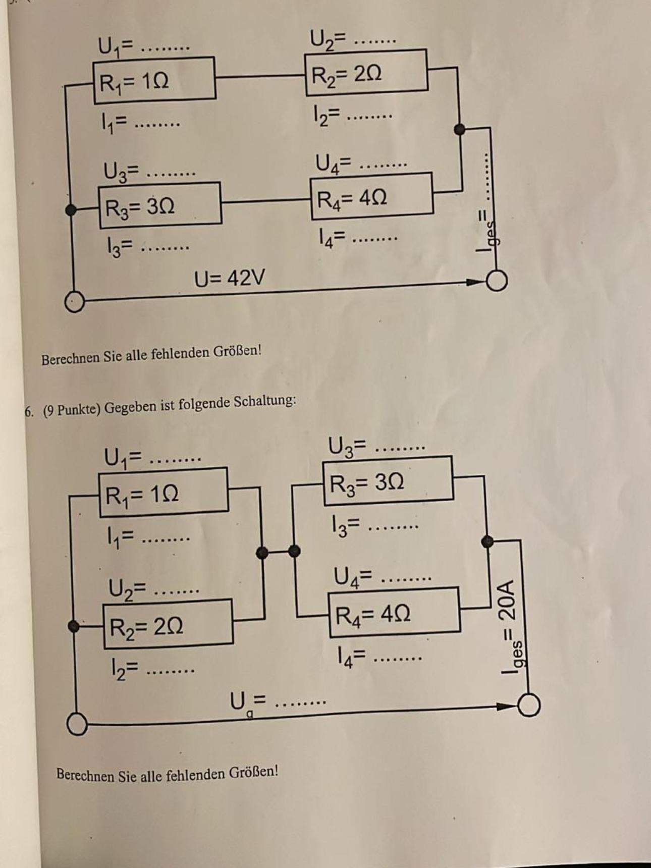 Wie rechne ich diese Aufgabe in Elektrotechnik? (Physik, Elektro ...